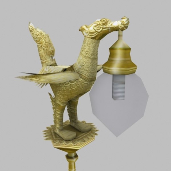 3d thailand lamp pole model
