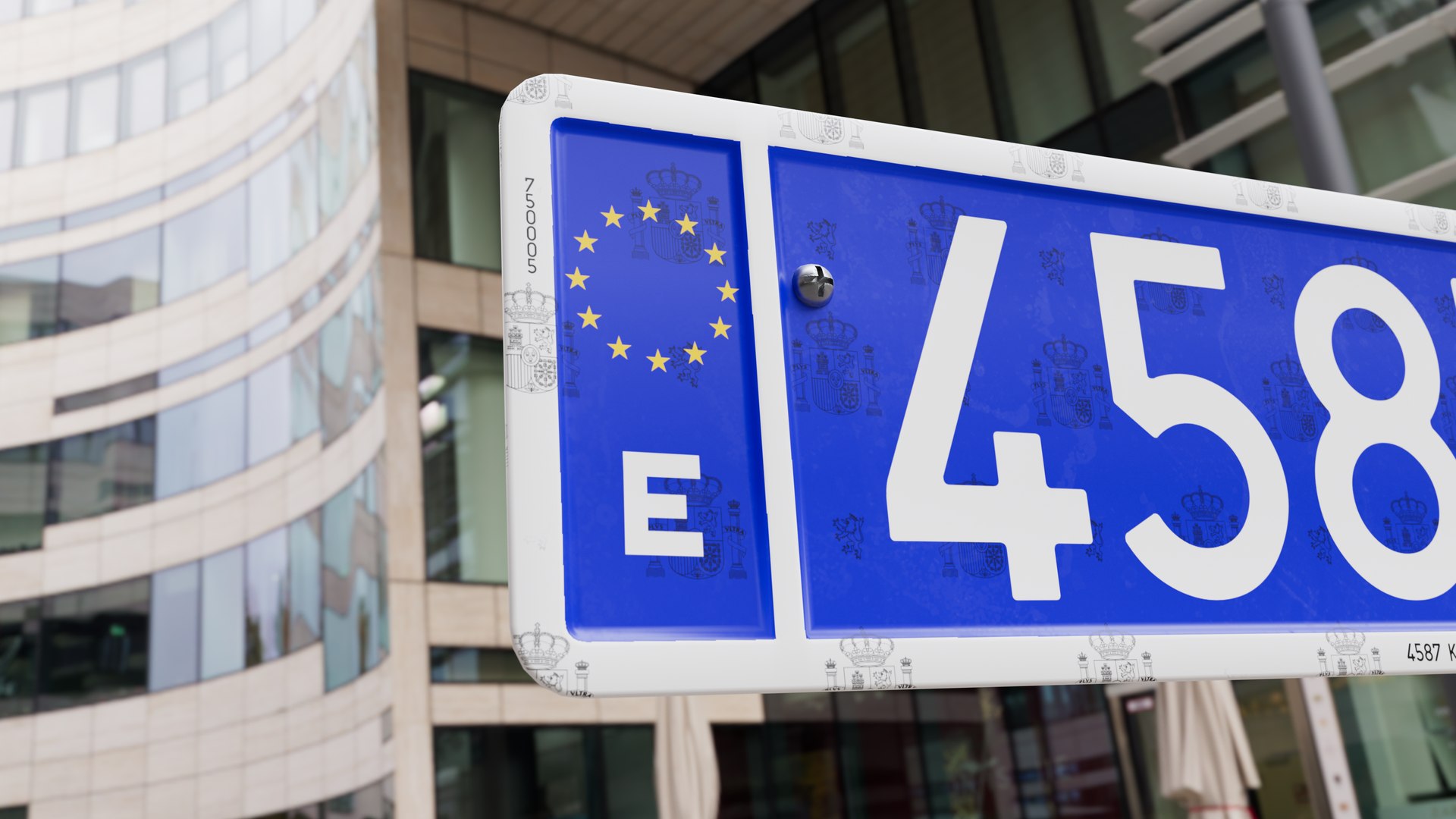 EU UK Switzerland Japanese Spain Italian Number Plate 3D Model ...