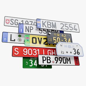 3D License Plate Models - Browse & Download Formats - TurboSquid