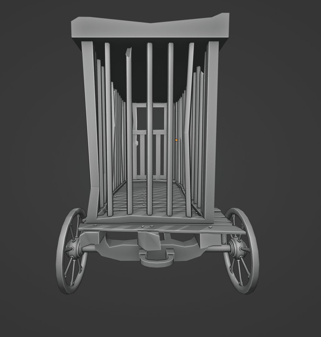 Wooden Cell Cart Model - TurboSquid 2300392