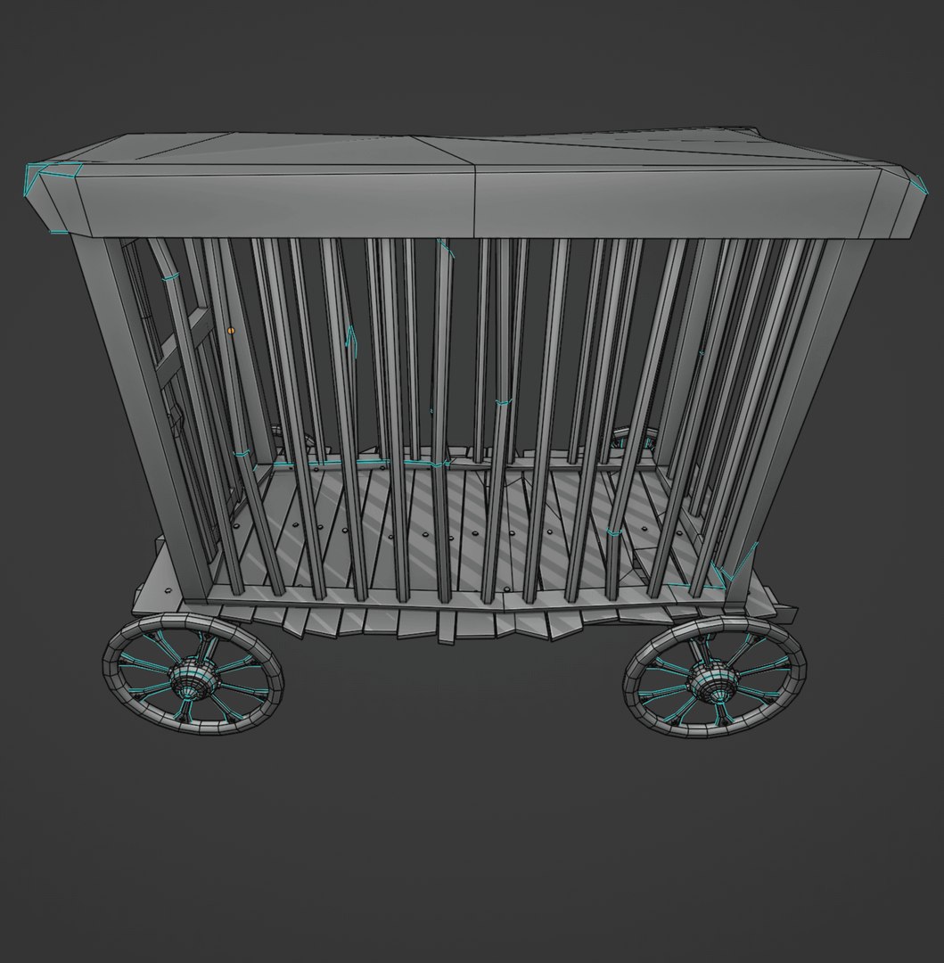 Wooden Cell Cart Model - TurboSquid 2300392
