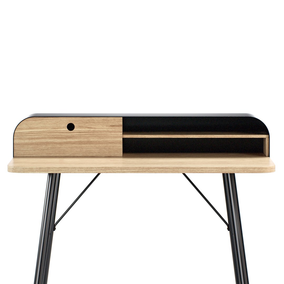 3D Model La Redoute Interieurs Jimi Wood And Metal Desk - TurboSquid ...
