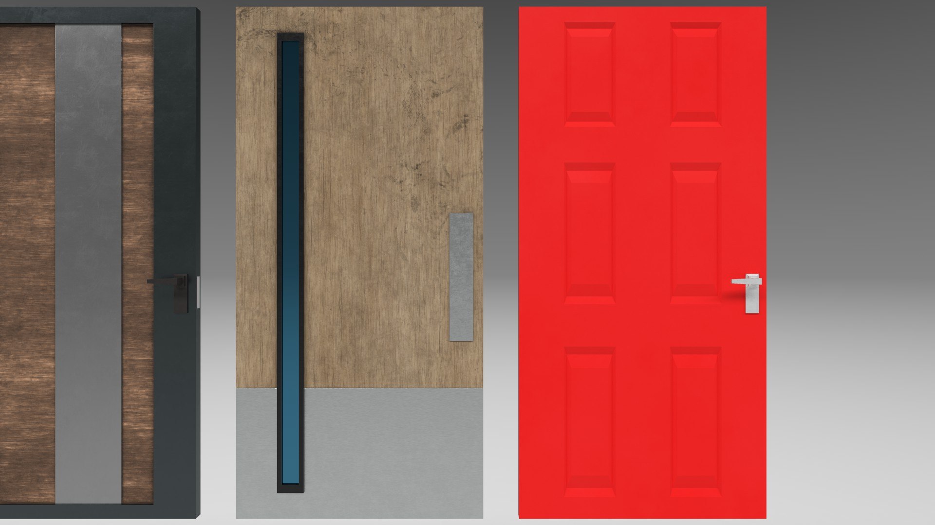 5 Interior Doors PBR Model - TurboSquid 1962558