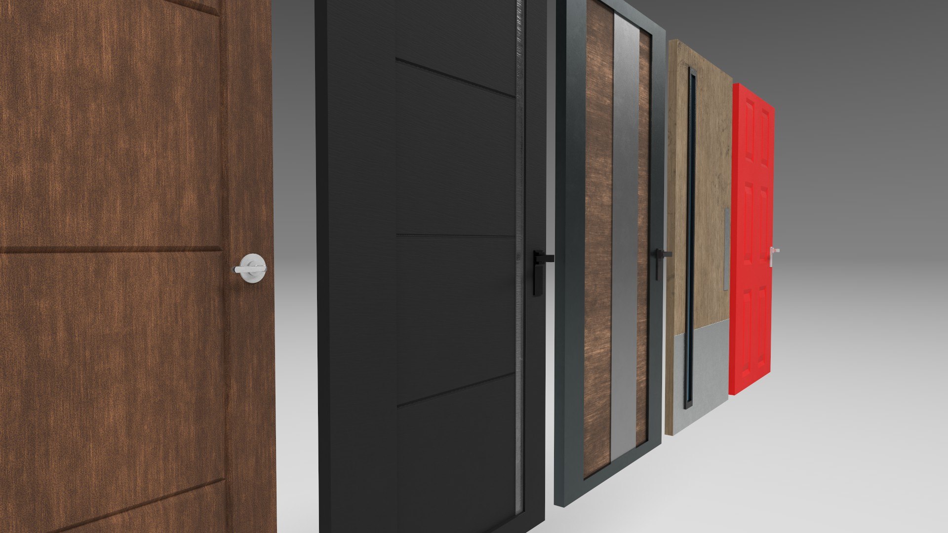 5 Interior Doors PBR Model - TurboSquid 1962558