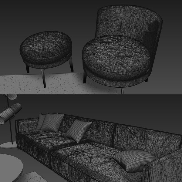 Set furniture flexform 3D model - TurboSquid 1212938