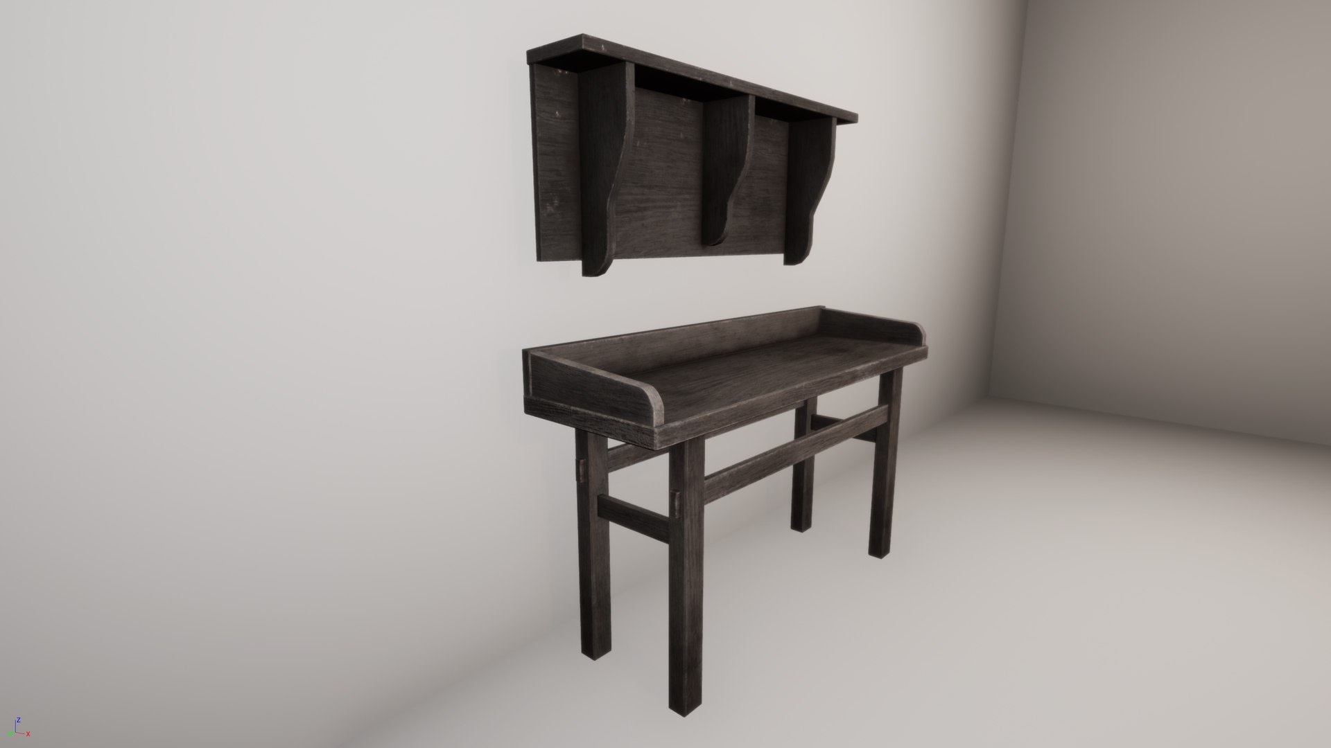 3D Set Table Shelf Model - TurboSquid 1506840