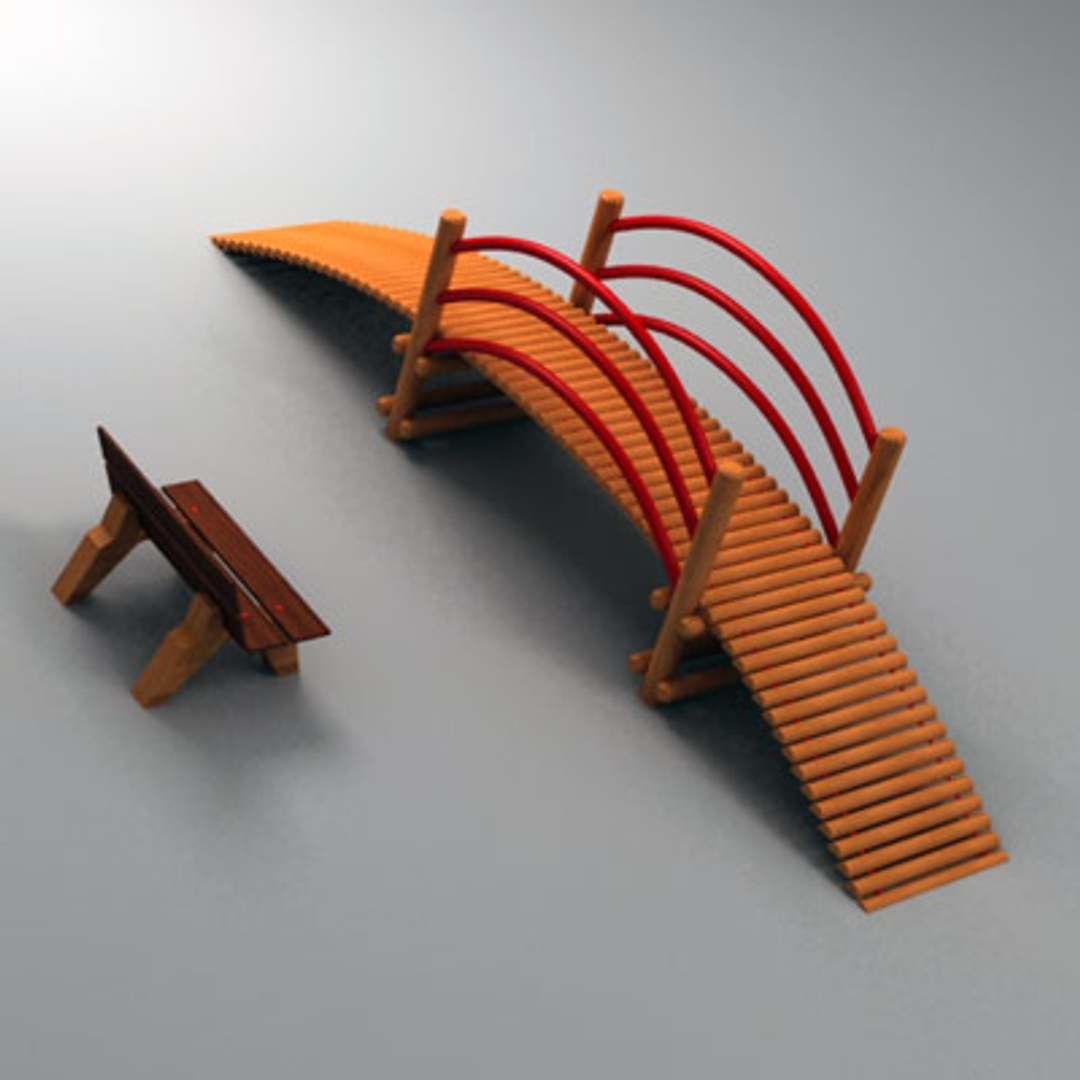 3d bridge playground play model
