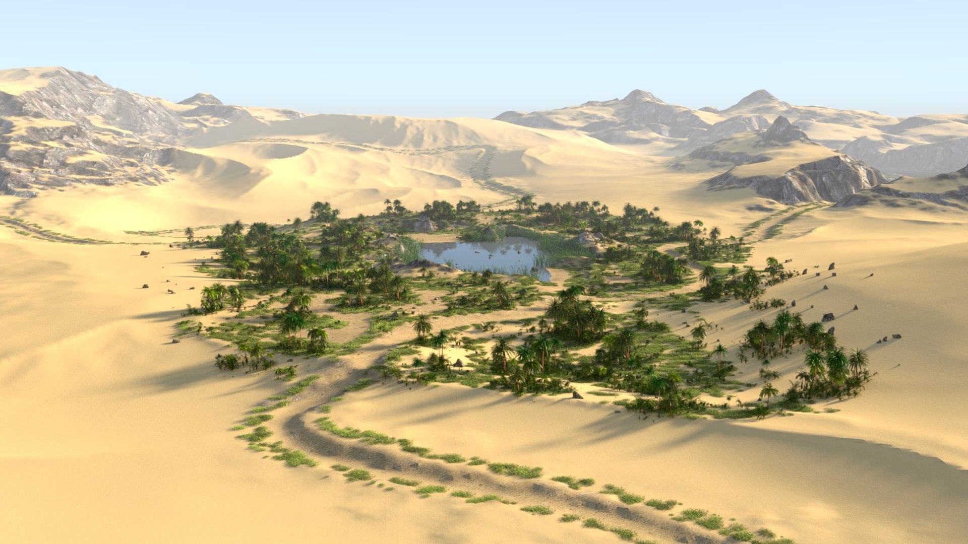 3D Oasis - TurboSquid 1378011