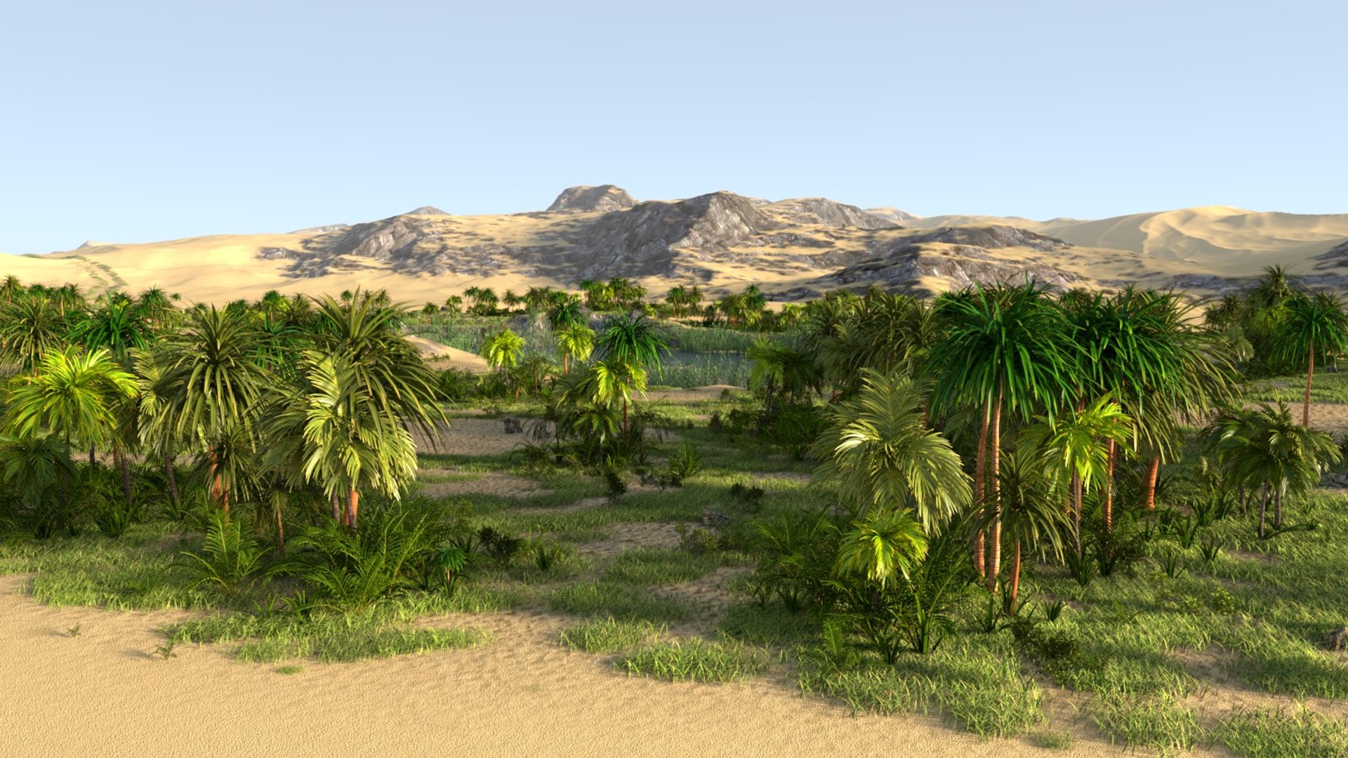 3D Oasis - TurboSquid 1378011