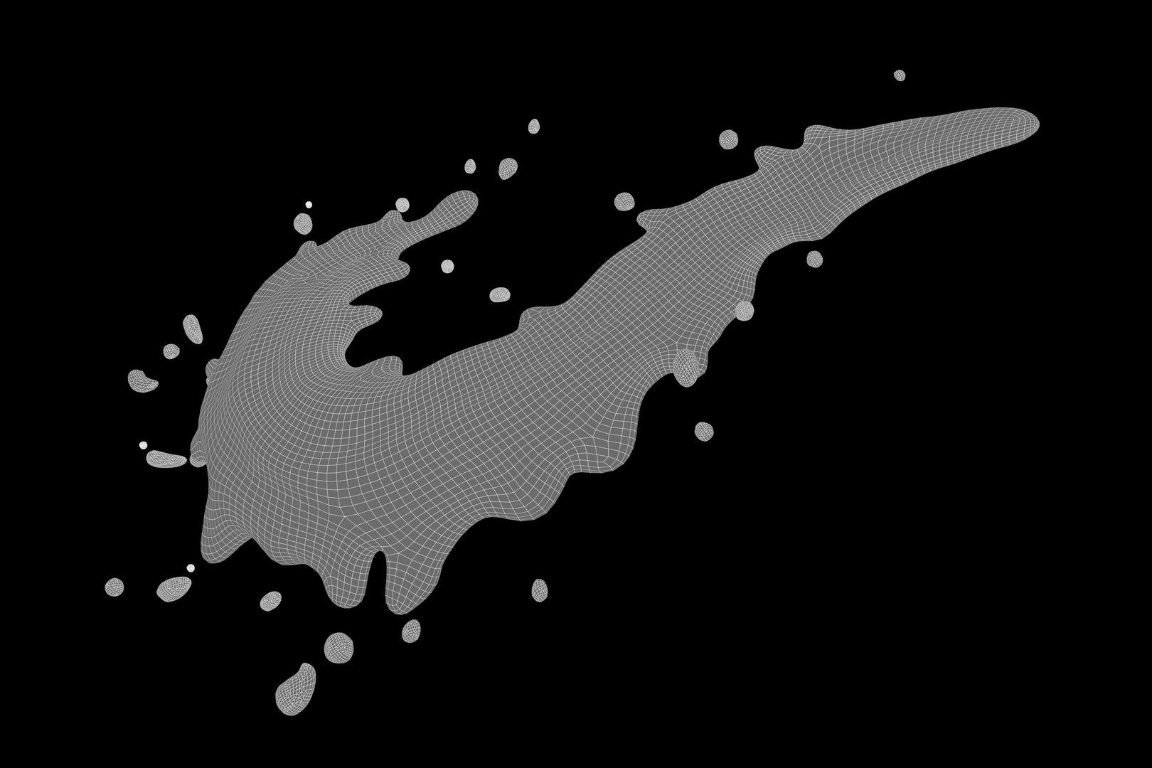 3D Milk Curve Splash Model - TurboSquid 2129405