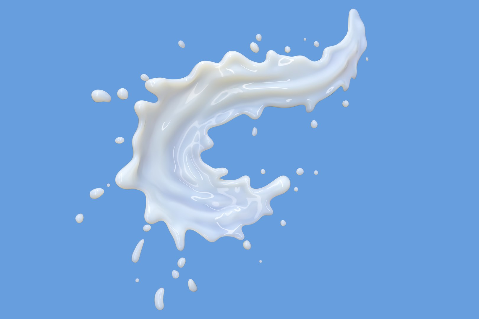 3D Milk Curve Splash Model - TurboSquid 2129405