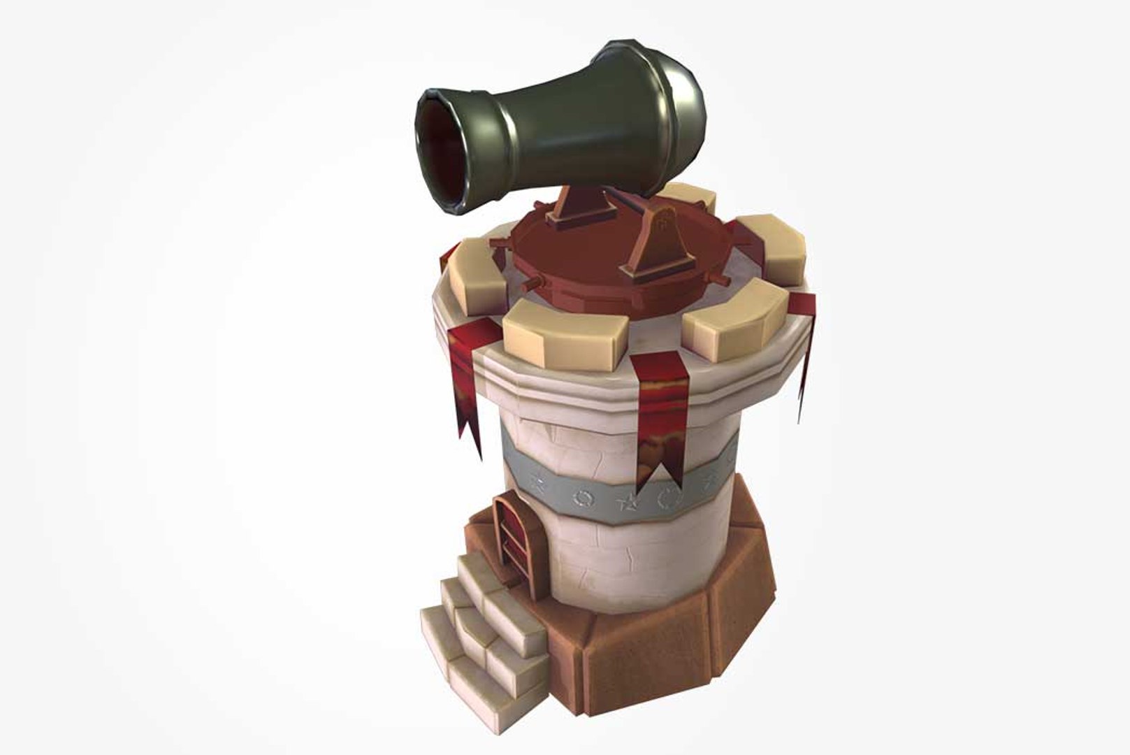 Cannon Tower 3D Model - TurboSquid 2127301