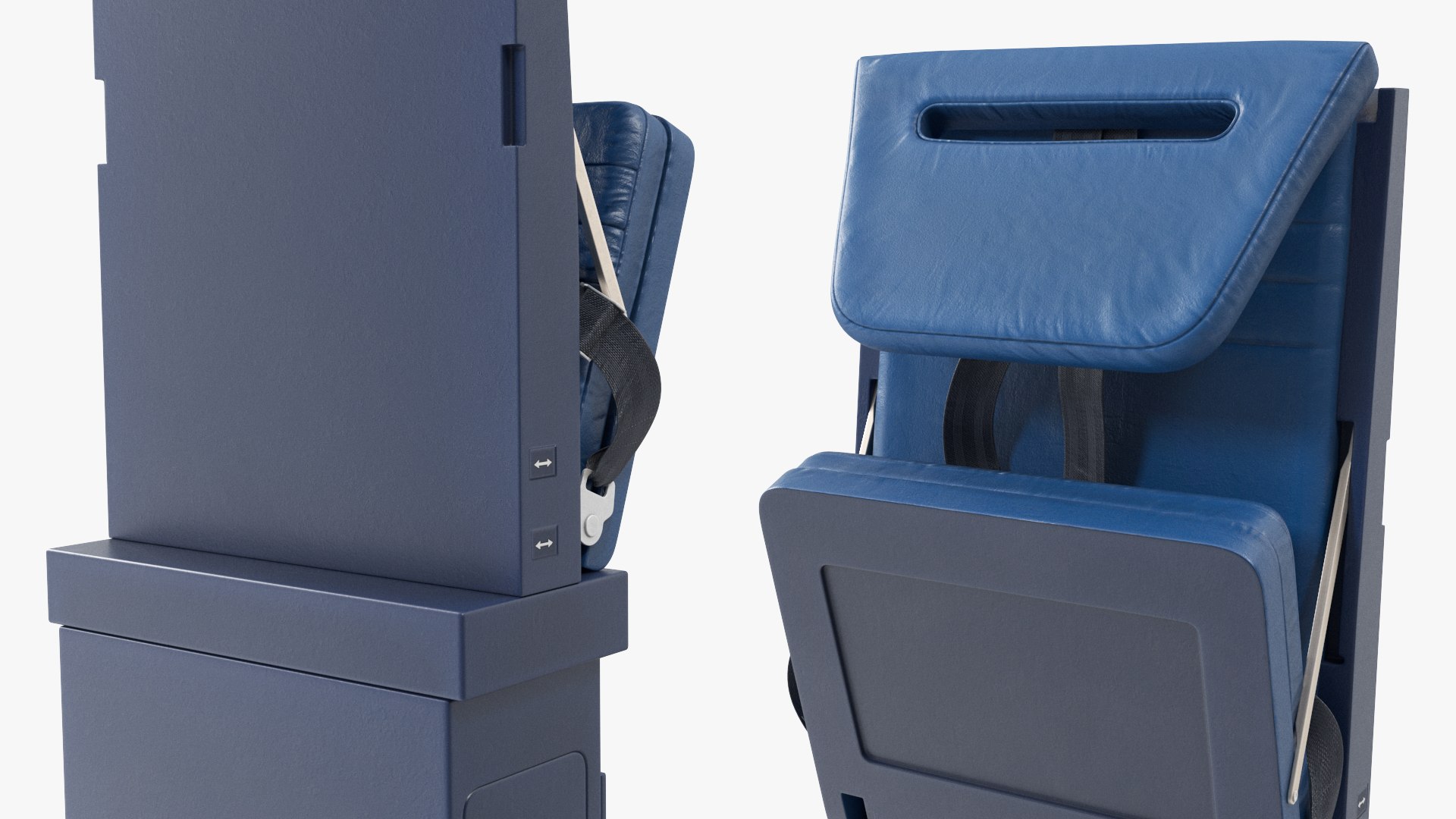 3D Boeing Crew Seat In Folded Position Model - TurboSquid 2324107