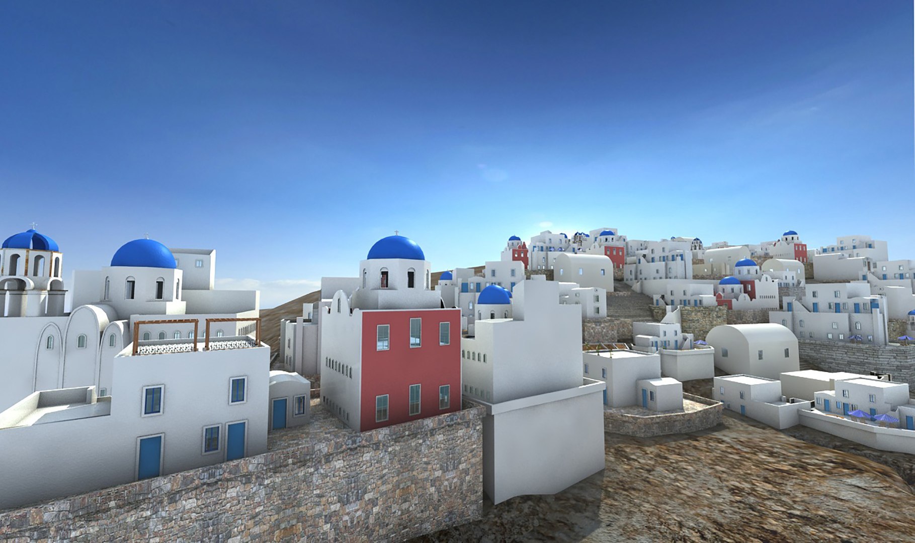 3D Santorini model - TurboSquid 1823430