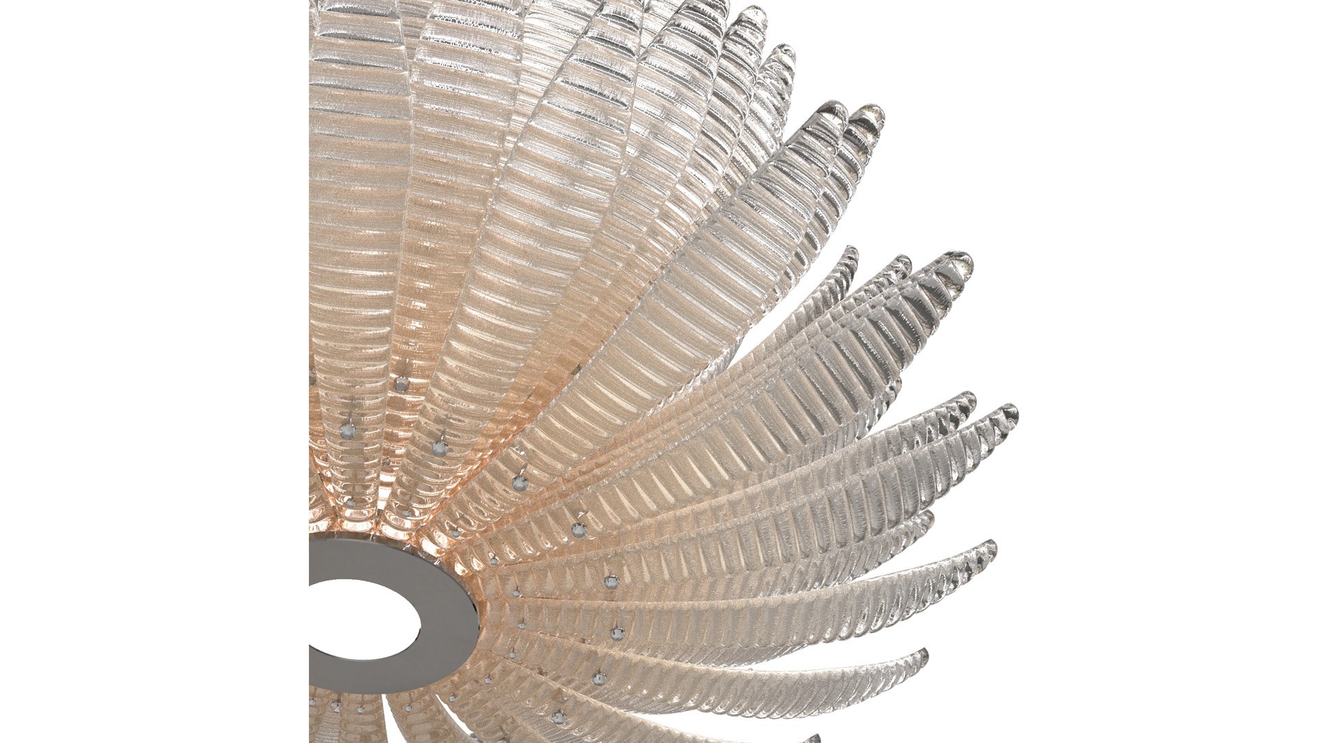 3D Barovier Toso AGAVE Handmade Venetian Crystal Pendant Lamp Model ...