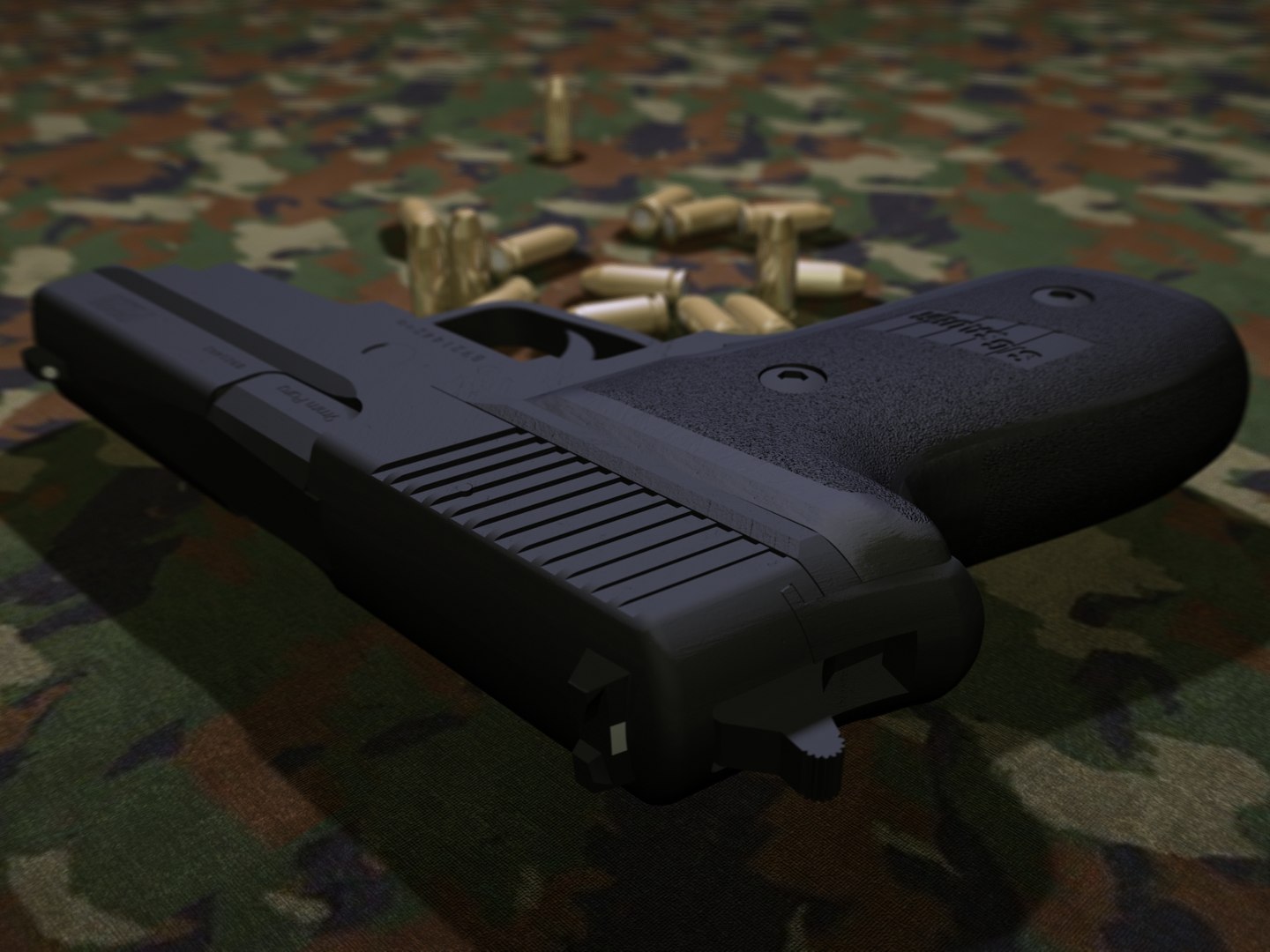 Sig P228 Pistol 3d Model