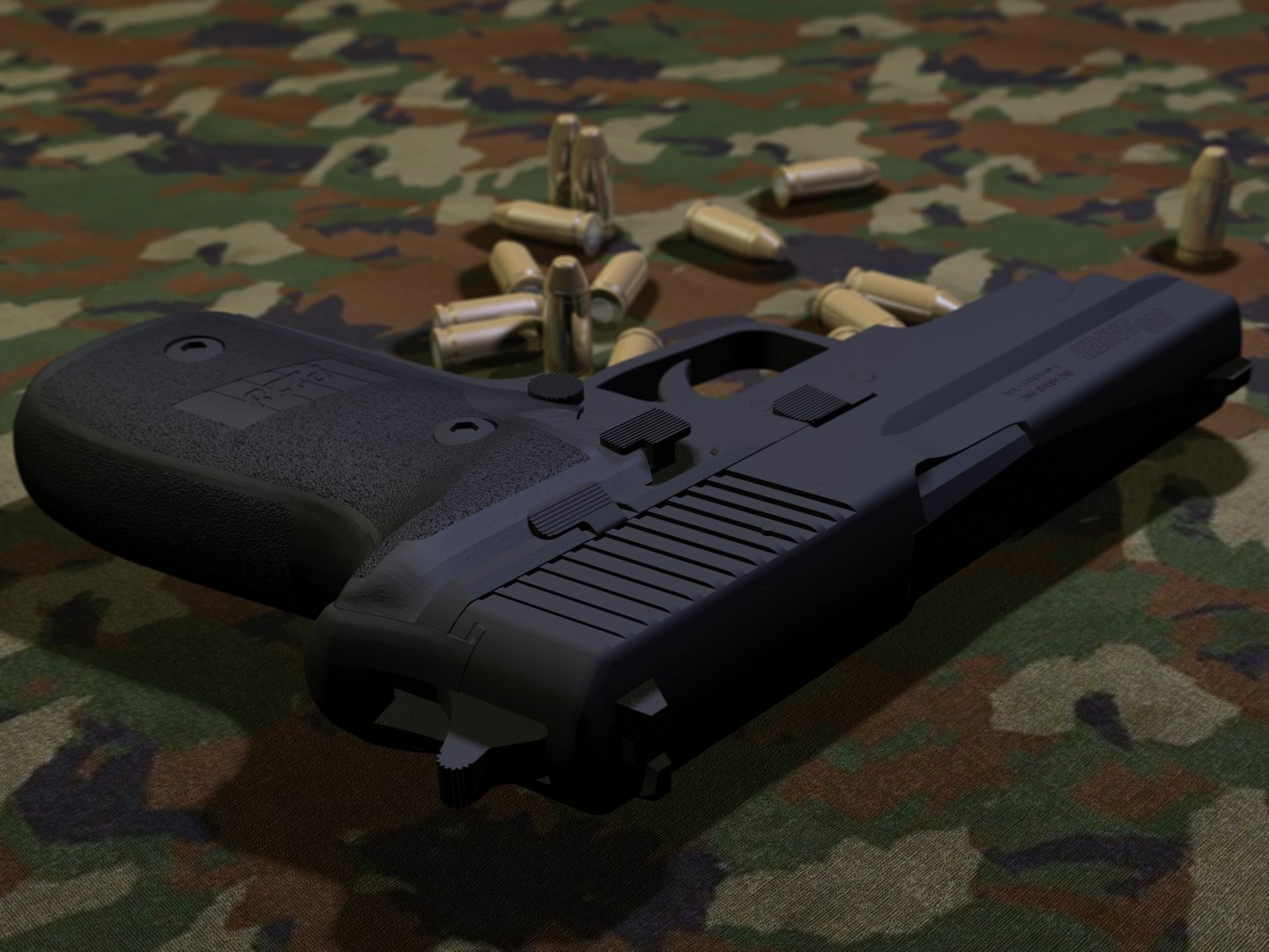 Sig P228 Pistol 3d Model