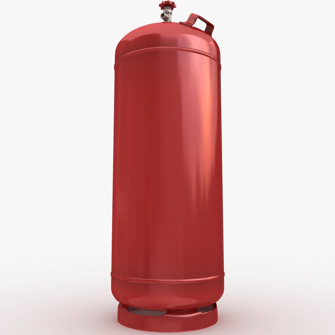 3d model of gas cylinder 4