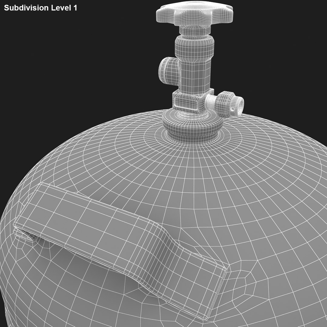 3d model of gas cylinder 4