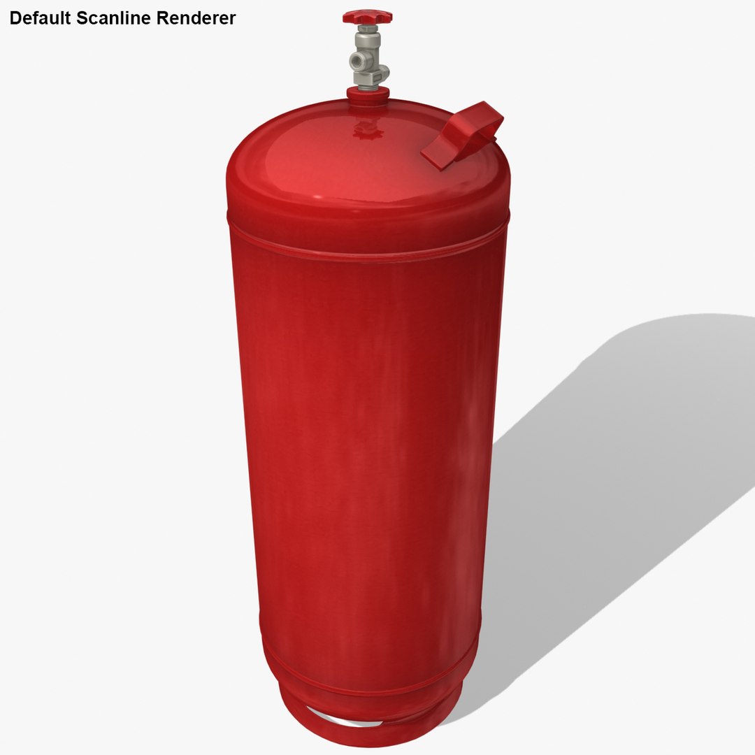 3d model of gas cylinder 4