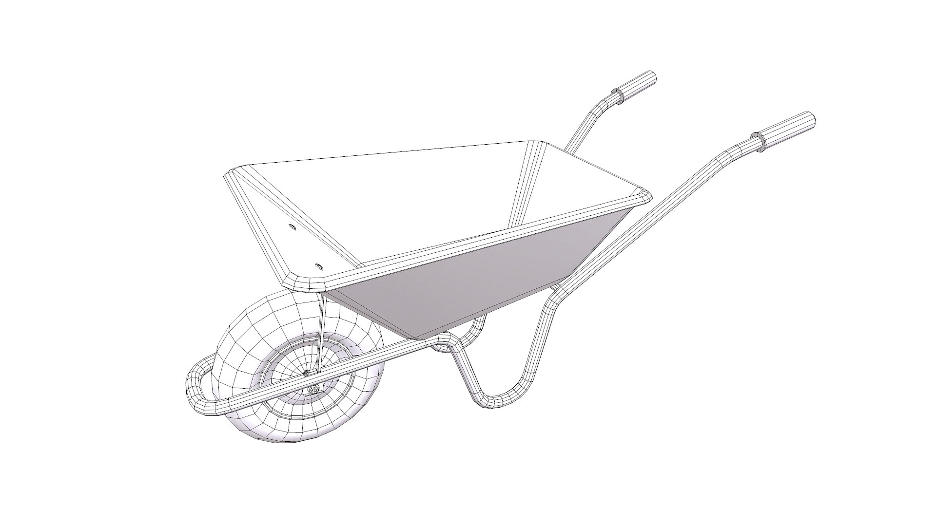 Wheelbarrow Low-poly PBR 3D Model - TurboSquid 2069620