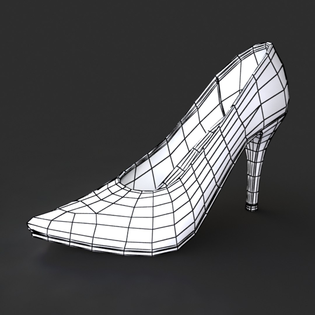 3d Model Heel Female Shoes