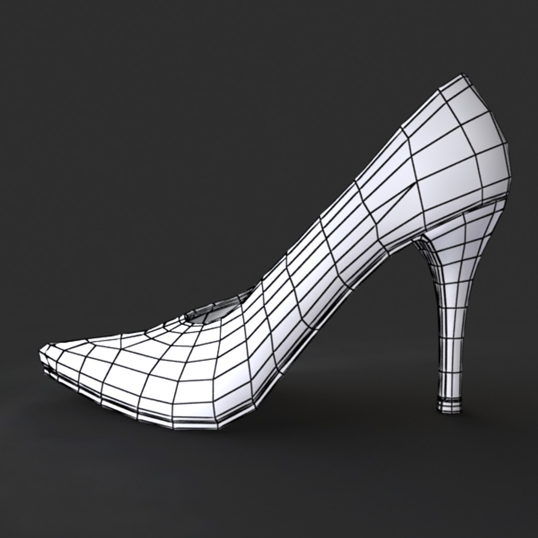3d Model Heel Female Shoes