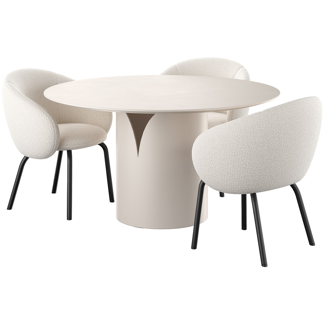 VIDA Round Dining Table By Davis Furniture And Chair Nebula Tube Model - TurboSquid 2237798