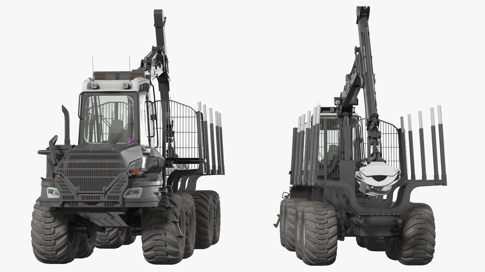 Forwarder Forestry Vehicle Dirty model - TurboSquid 1902457