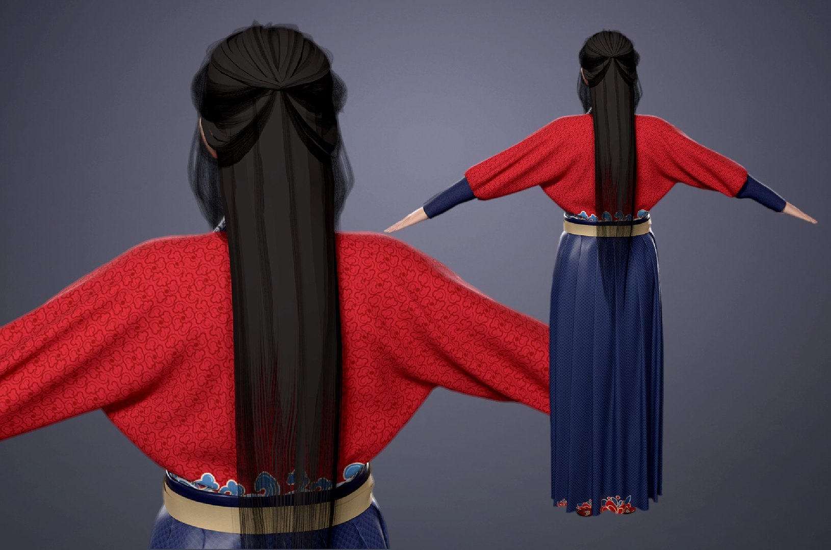 Tang Costume Girl In Ancient China 3D Model - TurboSquid 2202950