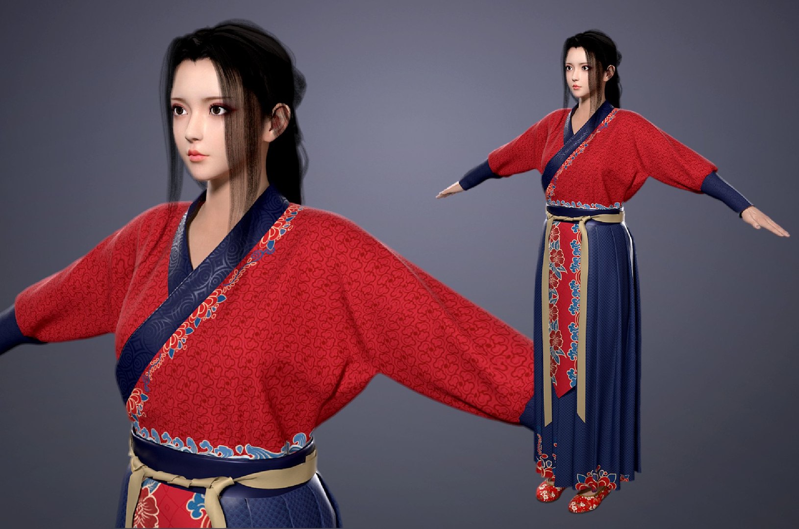 Tang Costume Girl In Ancient China 3D Model - TurboSquid 2202950