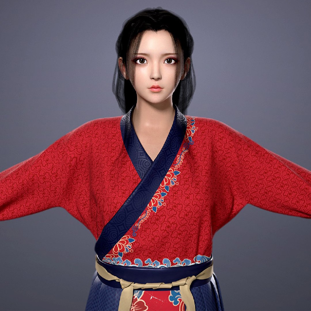 Tang Costume Girl In Ancient China 3D Model - TurboSquid 2202950