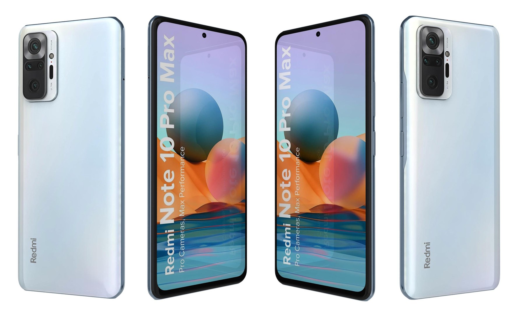 Xiaomi Redmi Note 10 Pro Max Glacial Blue 3D model - TurboSquid 1718854