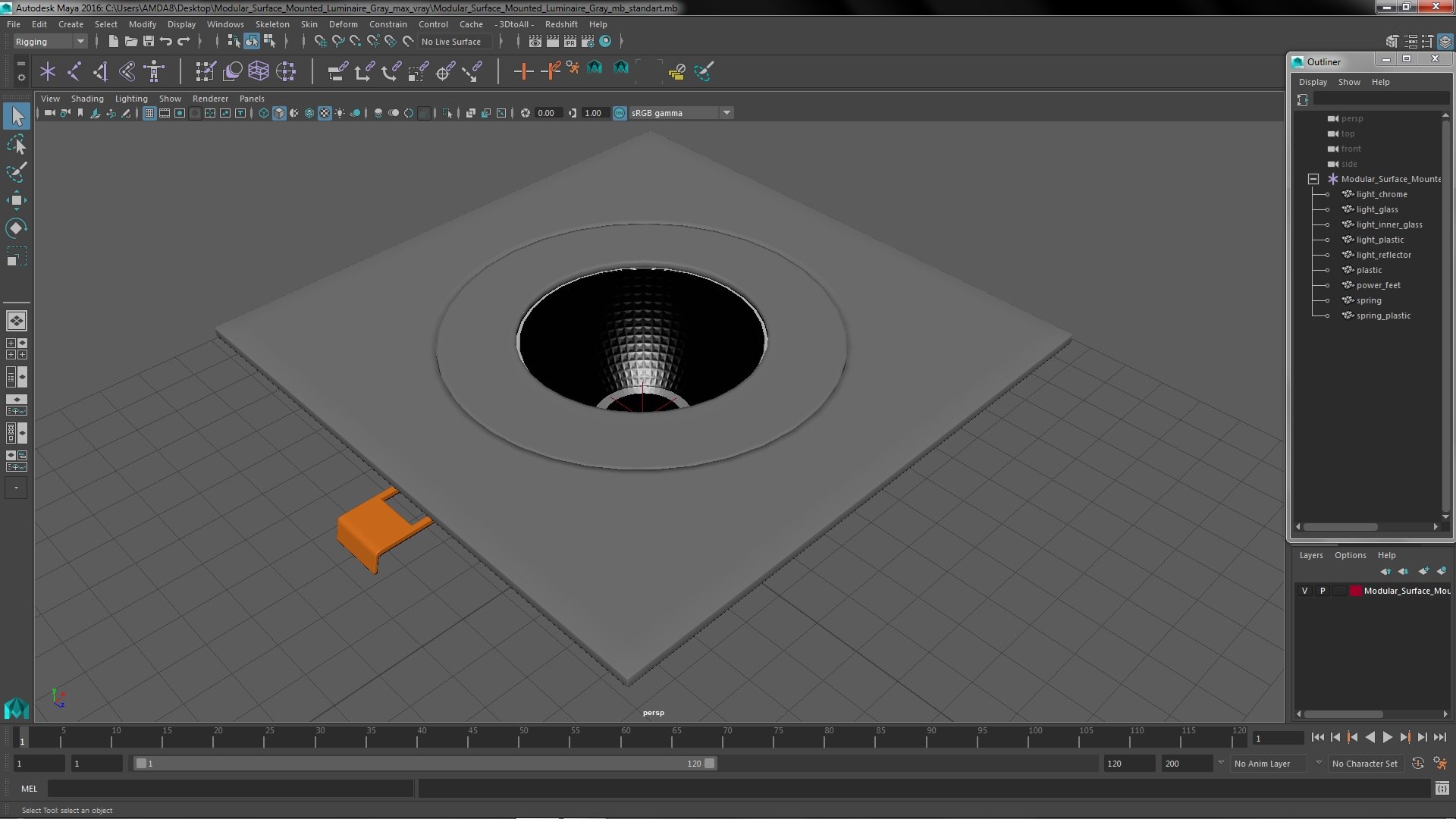3D Modular Surface Mounted Luminaire Gray model - TurboSquid 2076339