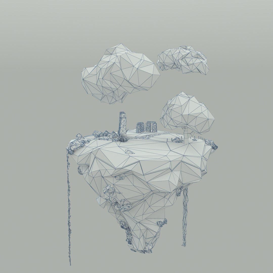 3D Island Floating Model - TurboSquid 1685291