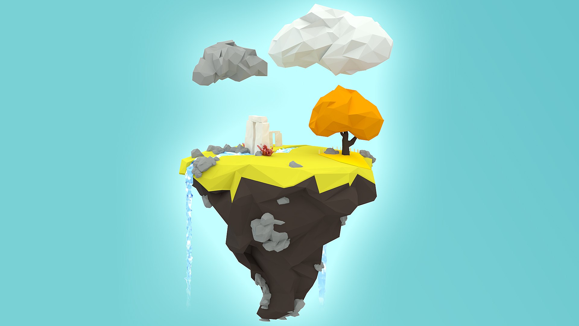 3D Island Floating Model - TurboSquid 1685291