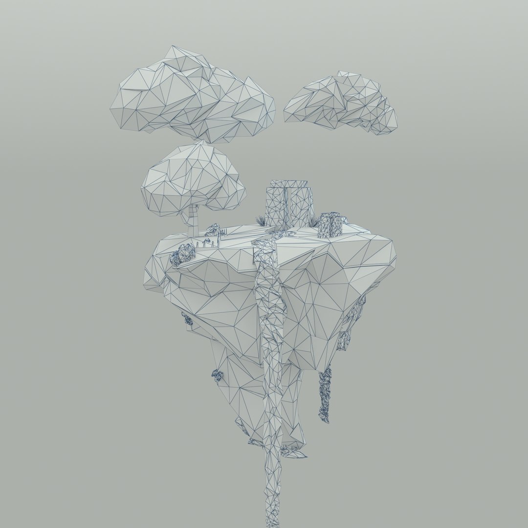 3D Island Floating Model - TurboSquid 1685291