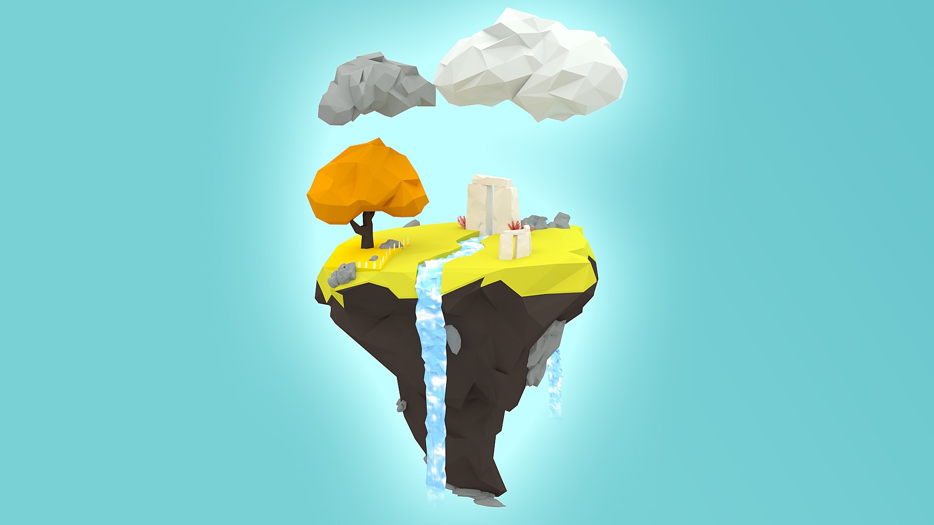 3D Island Floating Model - TurboSquid 1685291