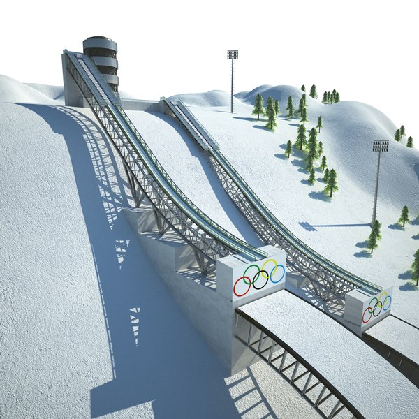 Ski jump ramp 3D model - TurboSquid 1314109
