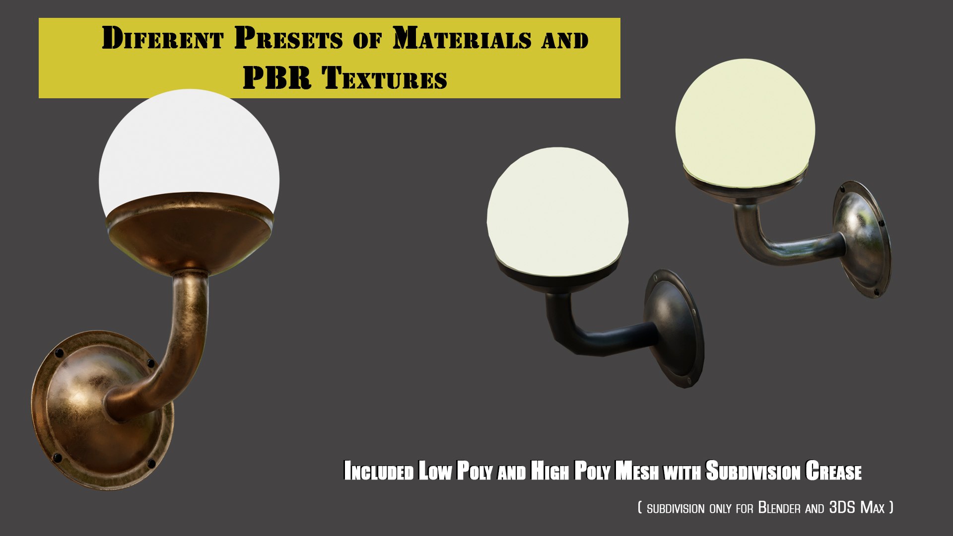 Light Fixture Pbr Options 3D Model - TurboSquid 1709166