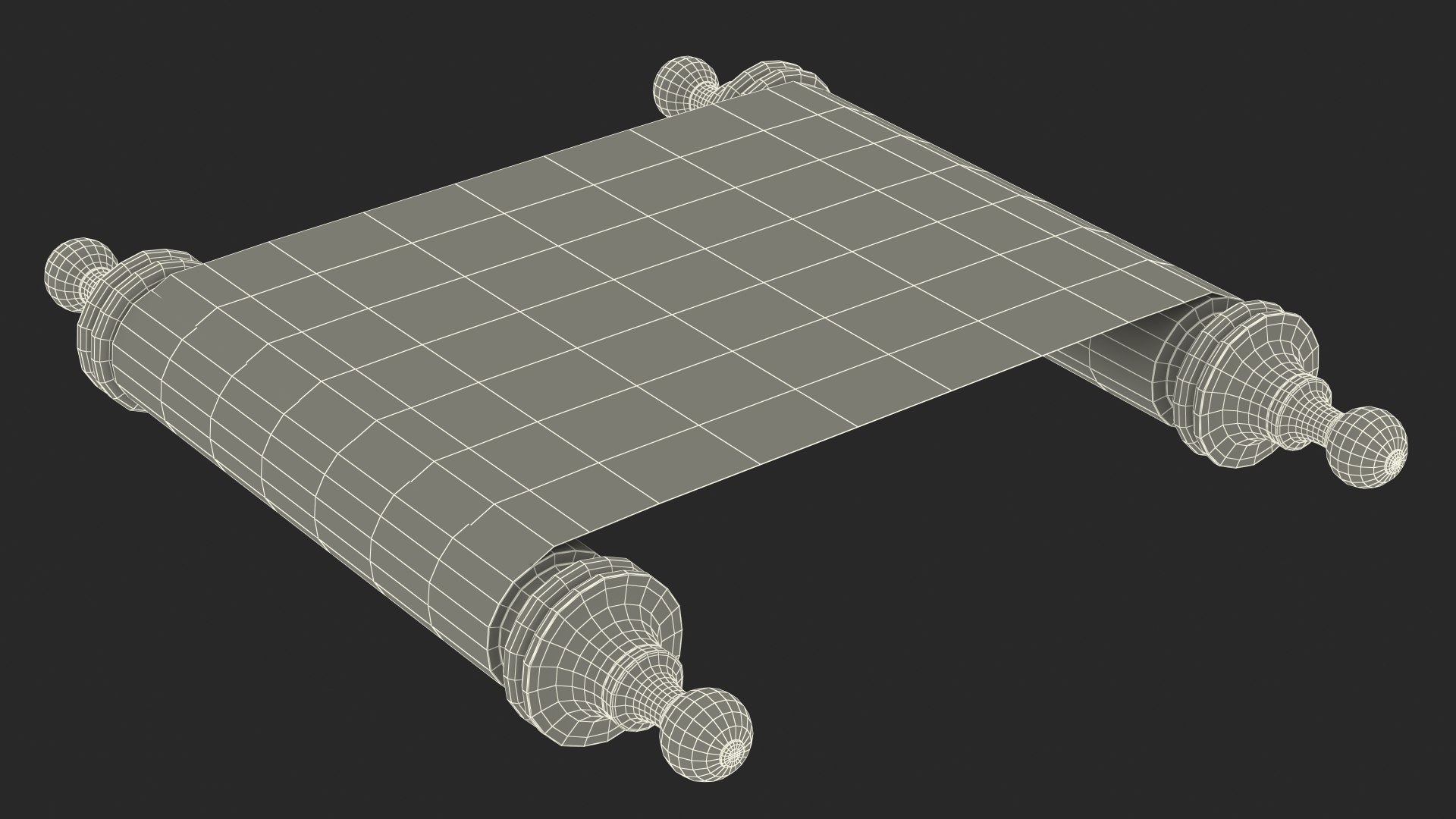 3D Unfolded Blank Parchment Scroll - TurboSquid 1780566