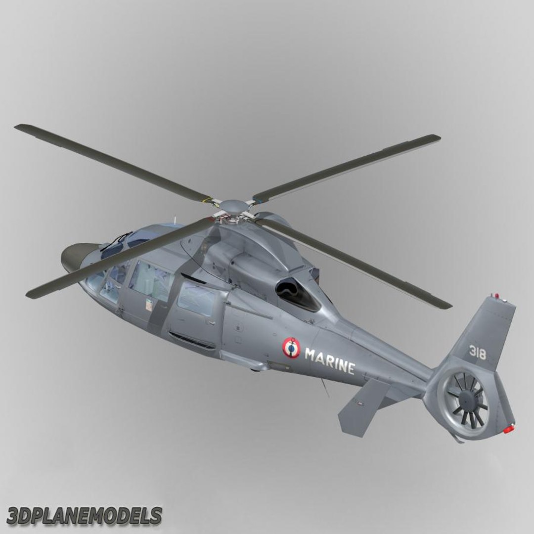 3d Model Eurocopter Dauphin Ii France