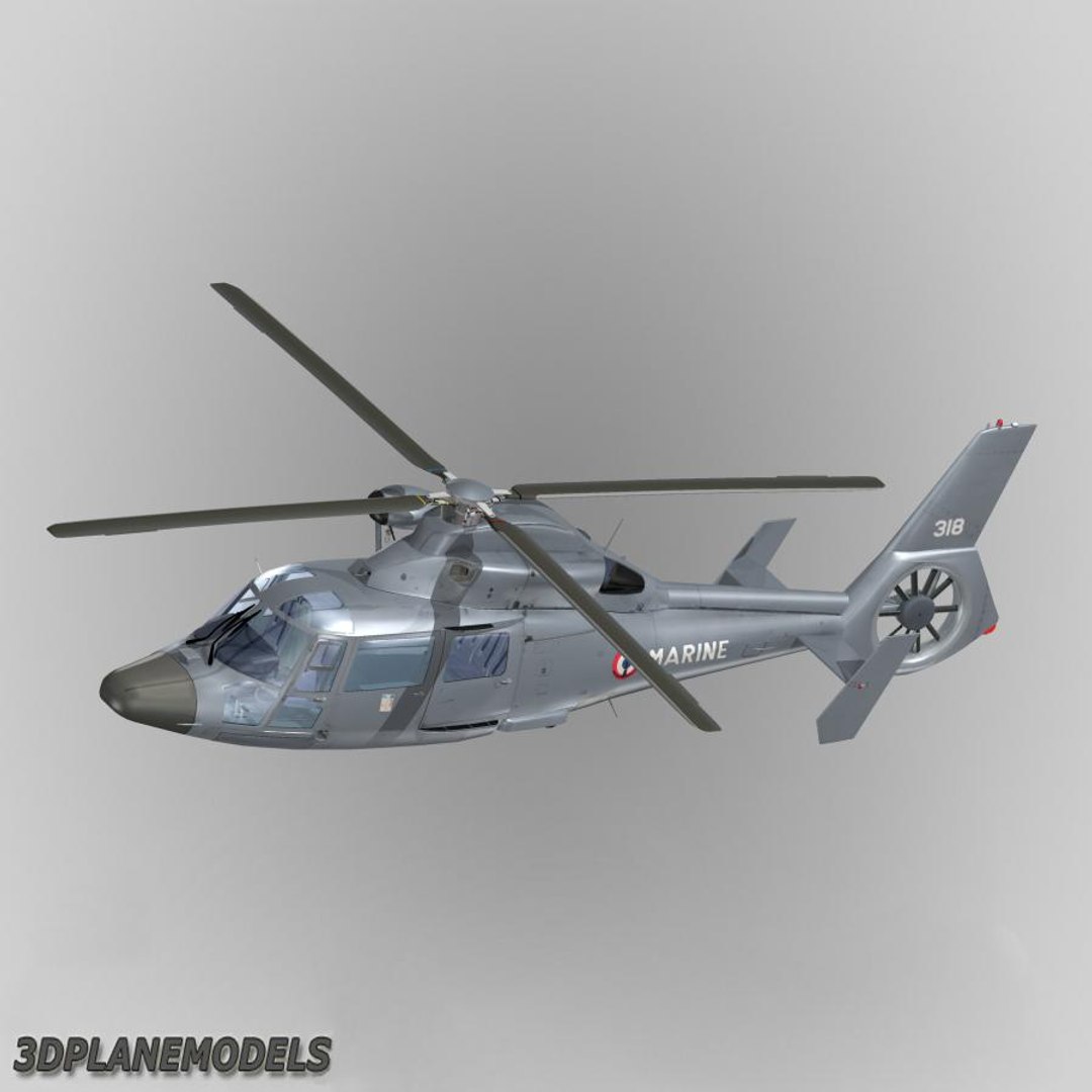 3d Model Eurocopter Dauphin Ii France
