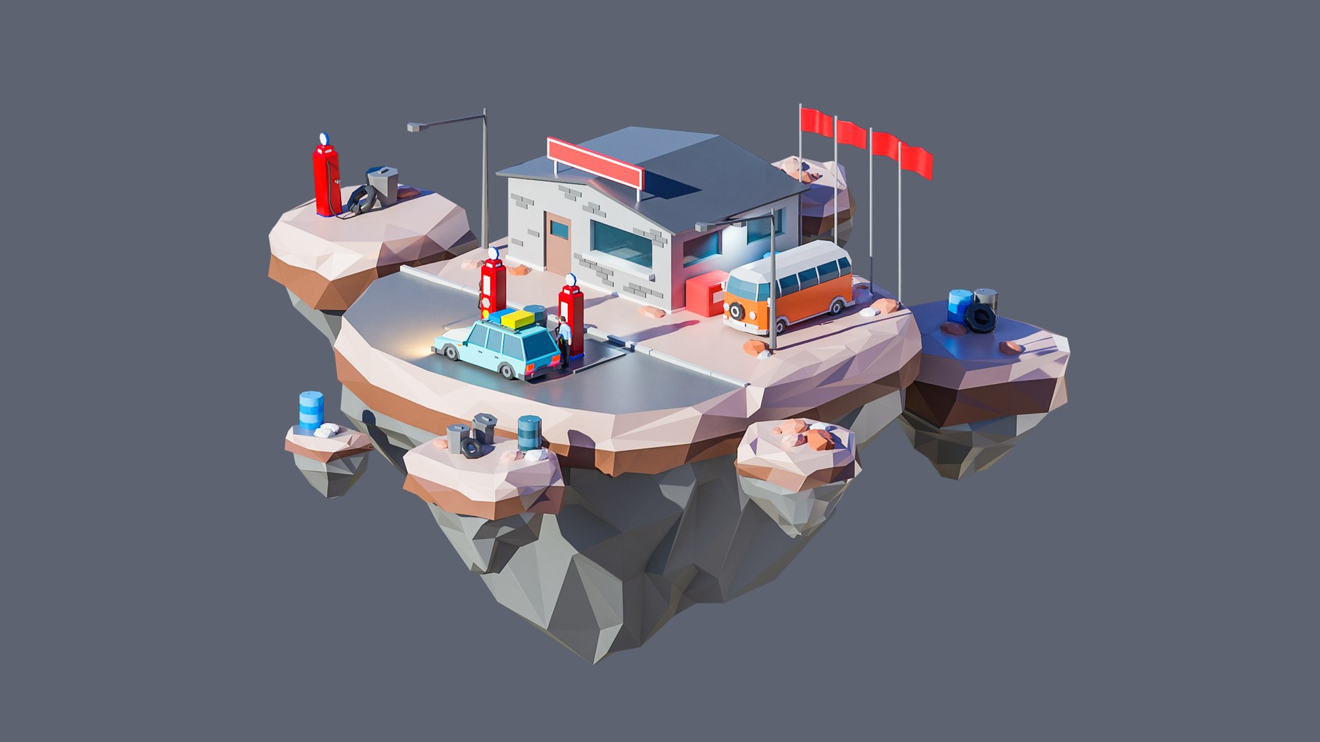3D Land 3B Model - TurboSquid 1970319