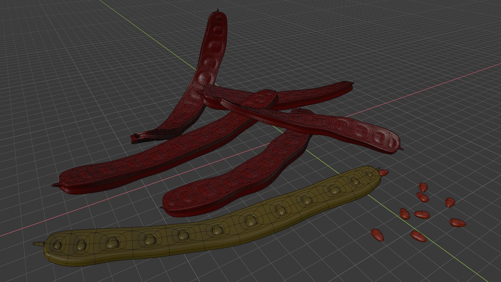 3D carob fruit - TurboSquid 1644298