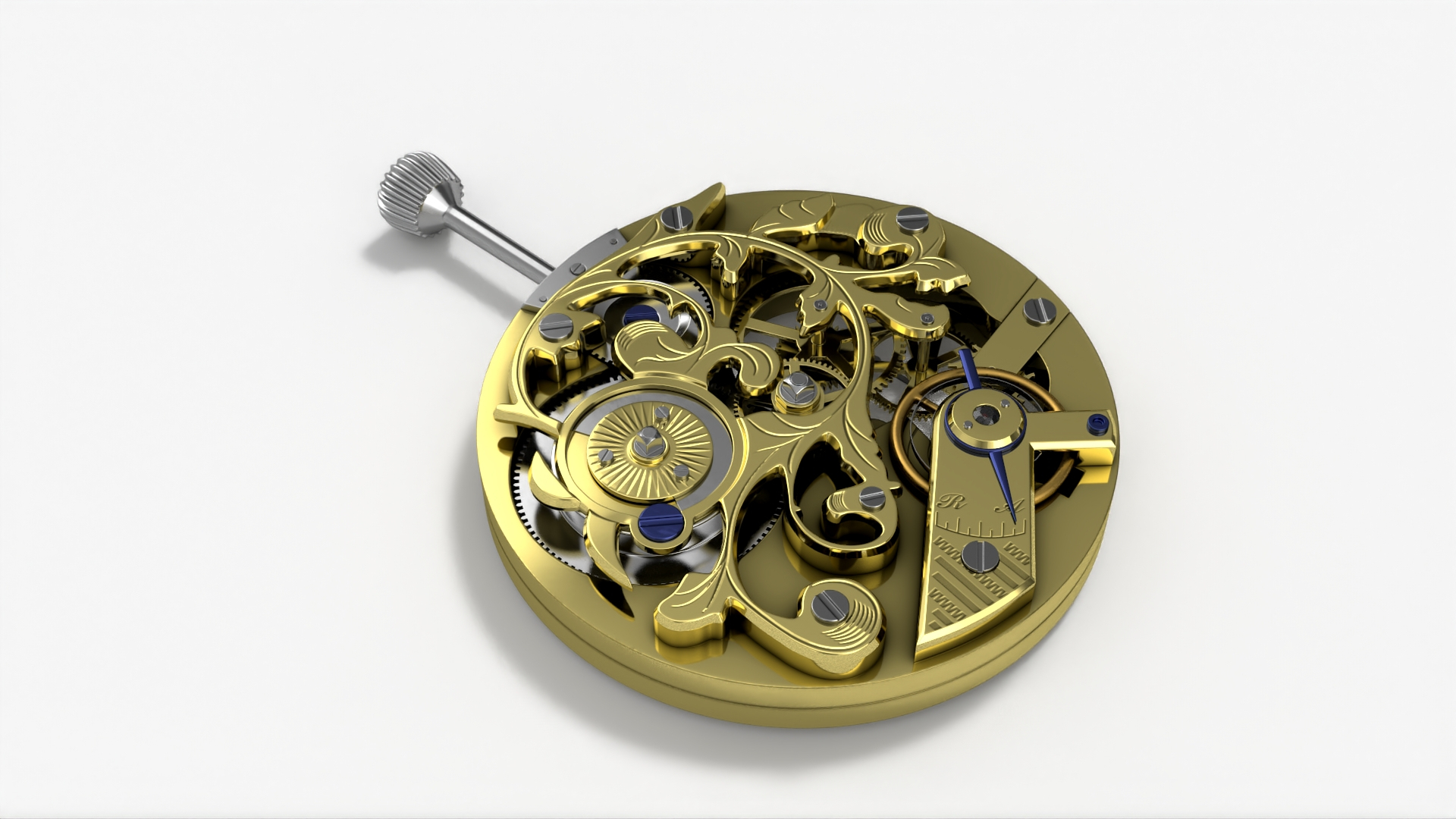 Antique Pocket Watch Movement New Rigged Model - TurboSquid 2197631