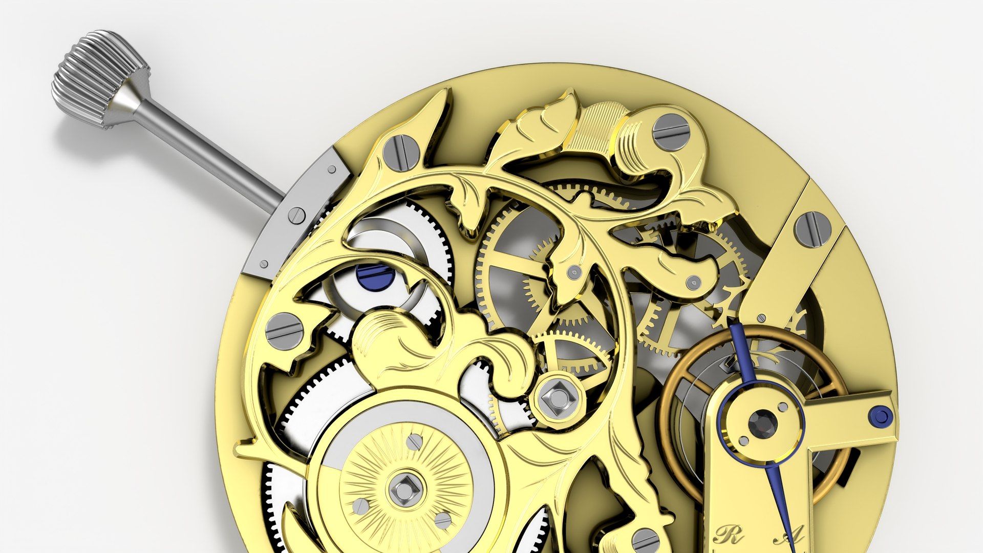 Antique Pocket Watch Movement New Rigged Model - TurboSquid 2197631