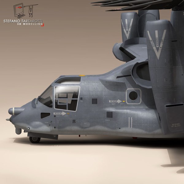 v-22 osprey marine helicopter 3ds