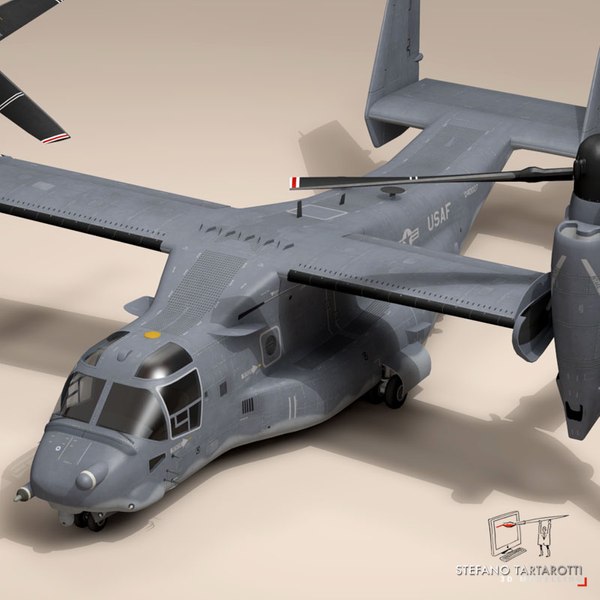 3d v-22 osprey usaf helicopter