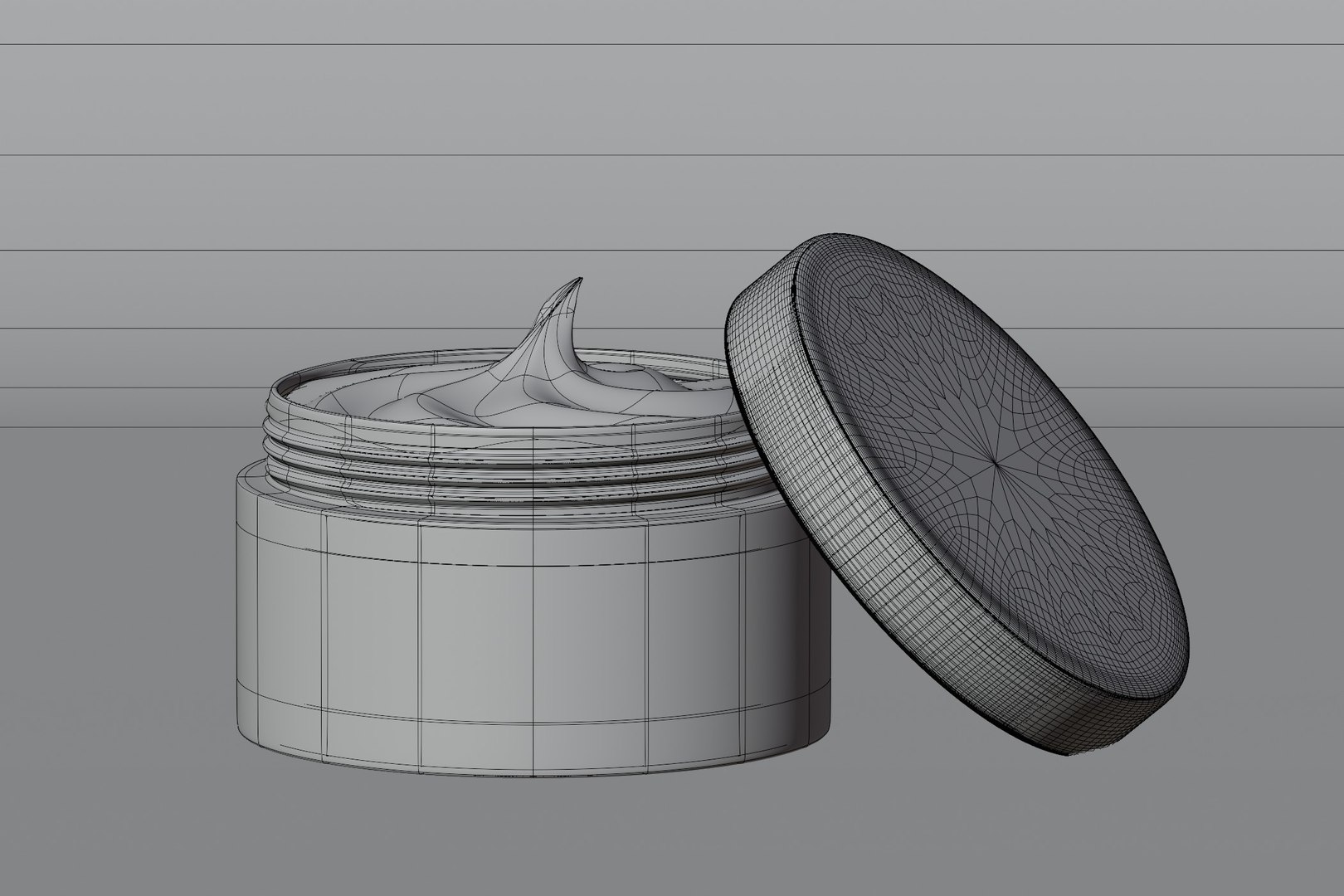 3D Model Cosmetics Cream Jar 3D Model - TurboSquid 2124541